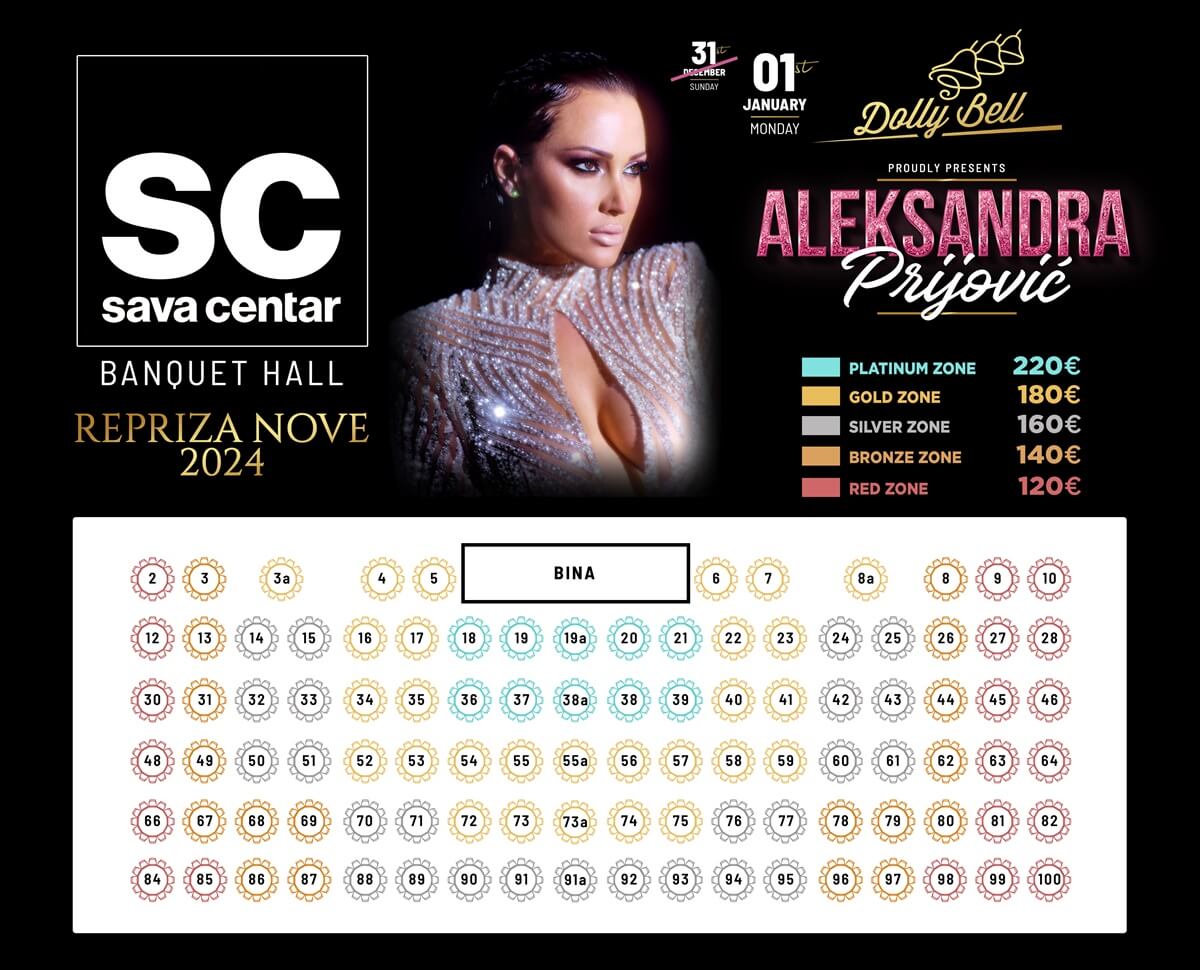 Sava Centar, Aleksandra Prijović - Repriza Dočeka 2026 | Gde Izaći